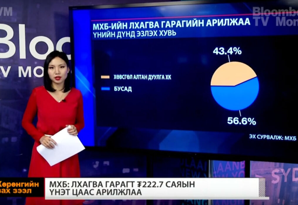 МХБ ийн арилжааны 43 4 хувийг “Хөвсгөл алтан дуулга” компанийн